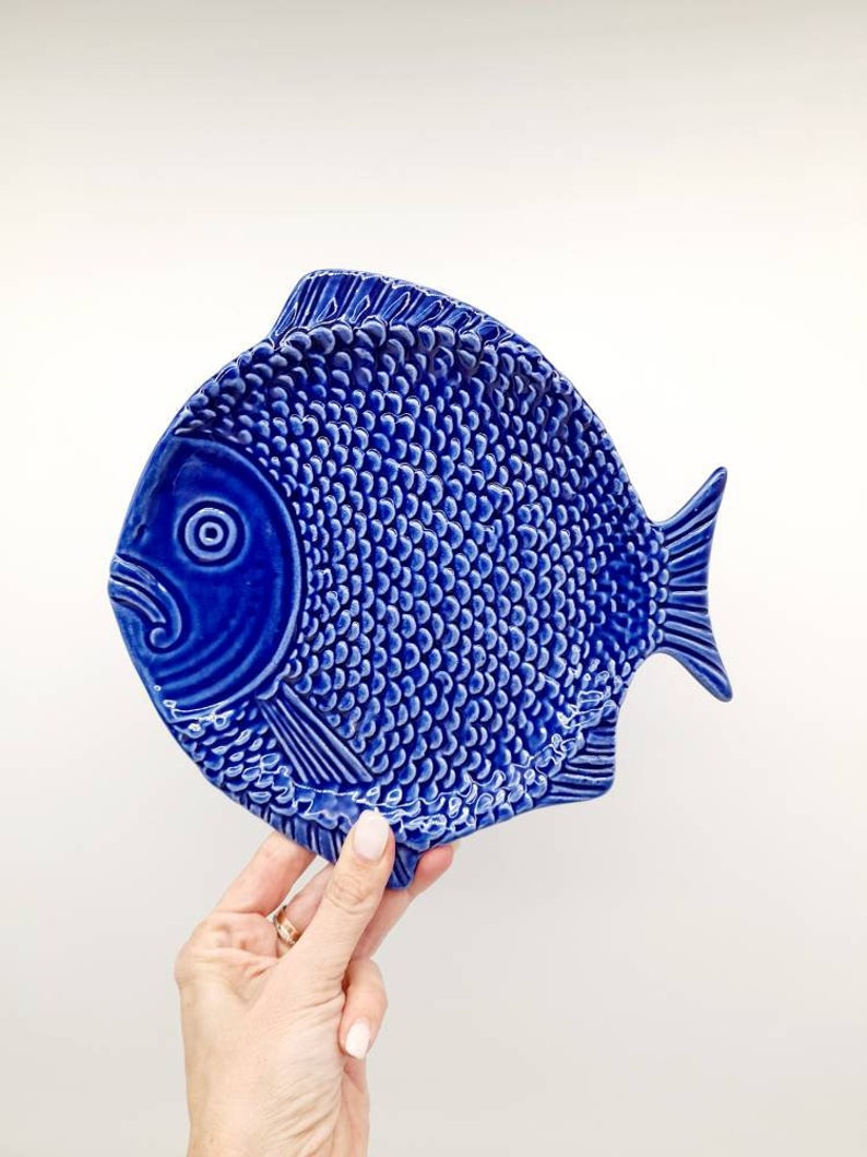 Set of 2 Fish Plates 22 Cm Handmade in Portugal. - Etsy