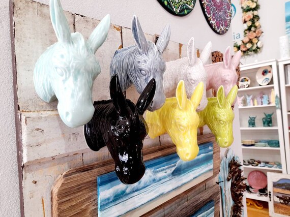 Ceramic Animal Head. CERAMIC Donkey Portuguese Handmade | Etsy