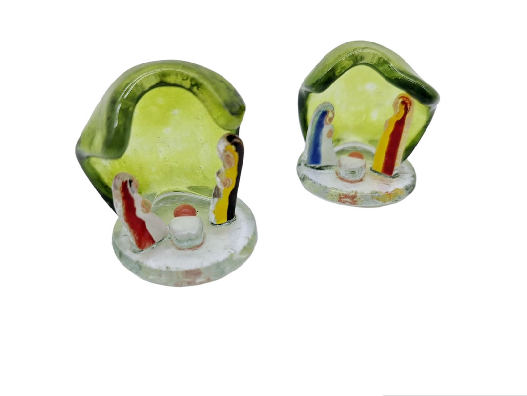 Handmade Glass Nativity Scene. Christmas Scene. Glass - Etsy