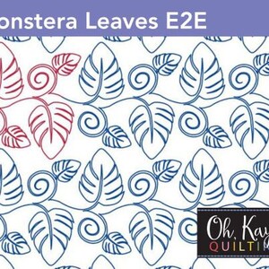 OKQ Monstera Leaves E2E Digital Pantograph - Etsy