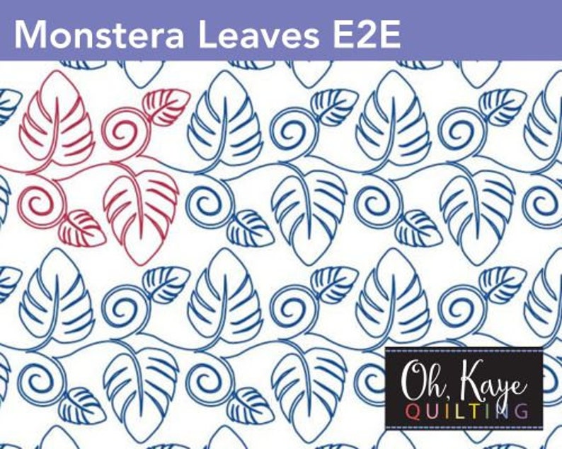 OKQ Monstera Leaves E2E Digital Pantograph - Etsy