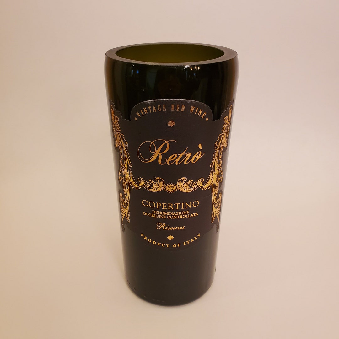 Retro Copertino Hand Cut Upcycled Wine Bottle Candle Choose Your Scent ...