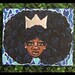 Big Blue Afro Art Blue Afro Girl Painting Black Woman - Etsy