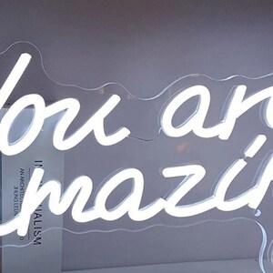 Lovely Simple White you Are Amazing LED Light Room Wall Decoration - Etsy