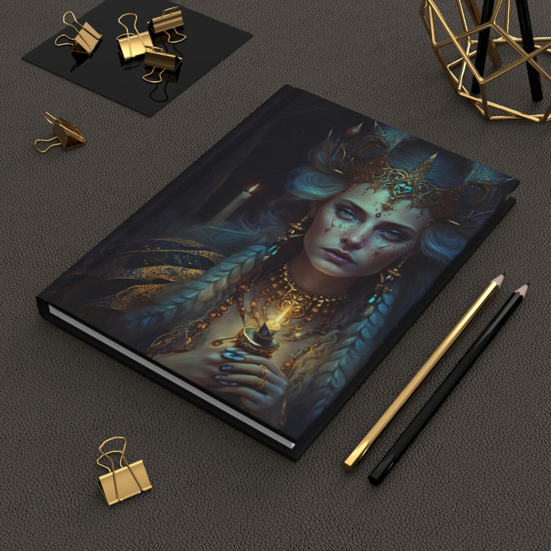 Delia - Beautiful Empress Princess Fantasy Sci-fi Art Hardcover Journal ...