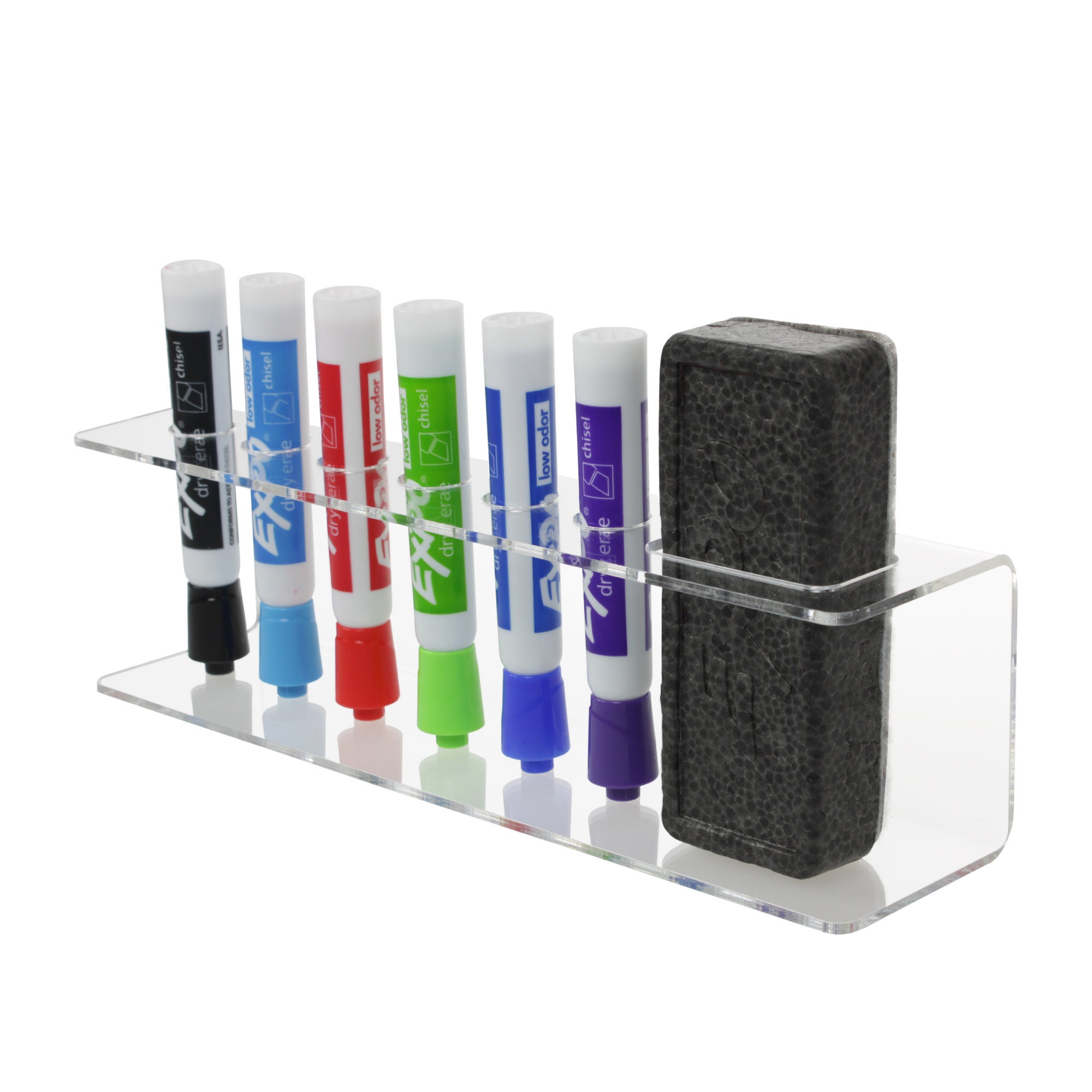 Acrylic Wall Mounted Dry Erase Marker and Eraser Holder. Made | Etsy