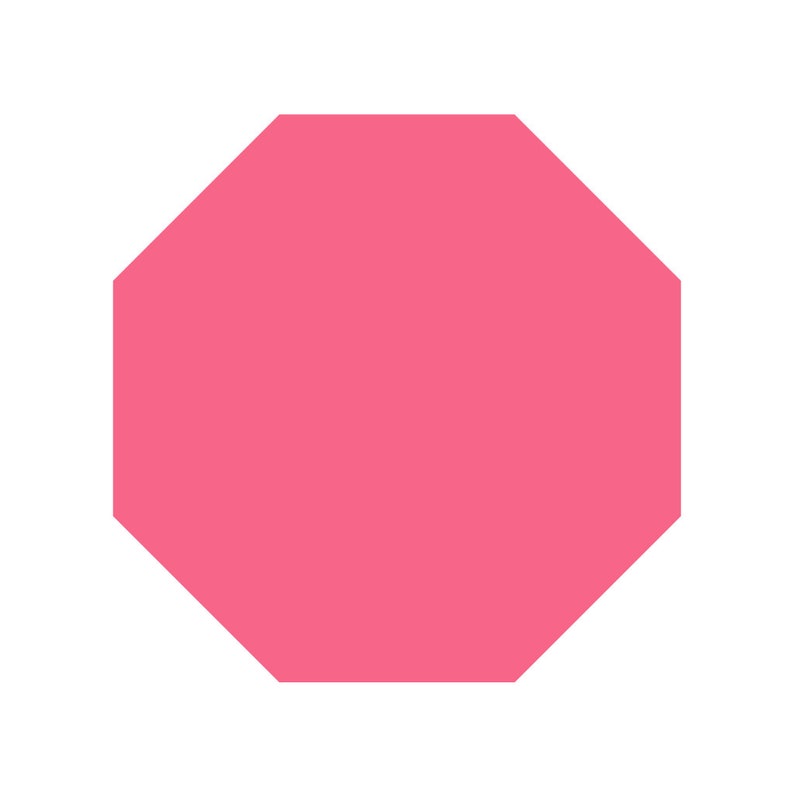 Clear and Colored Acrylic Octagon - Etsy