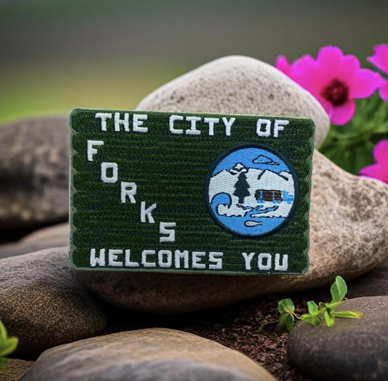 The City of Forks Welcomes You Sign Patch - Etsy