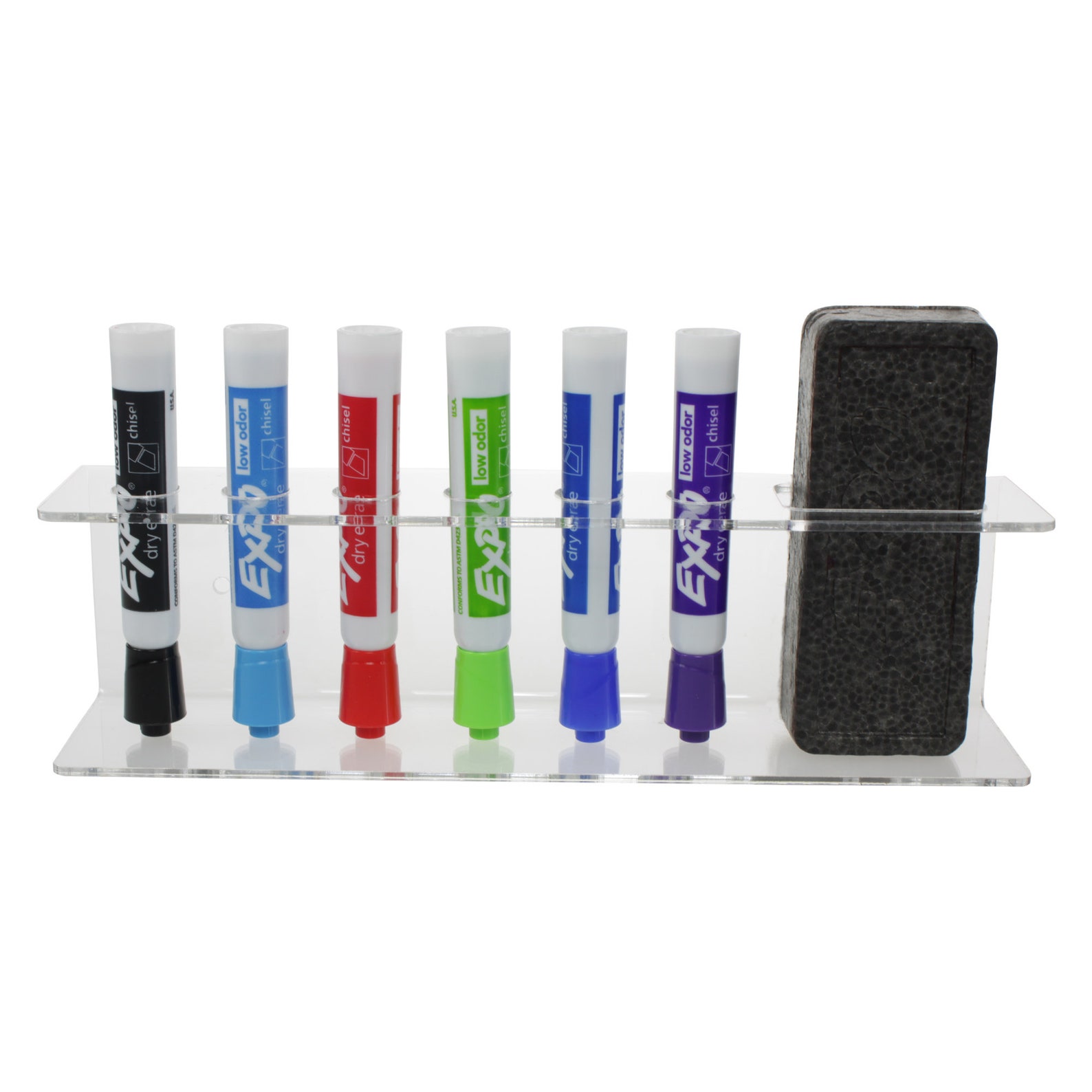 Acrylic Wall Mounted Dry Erase Marker and Eraser Holder. Made | Etsy