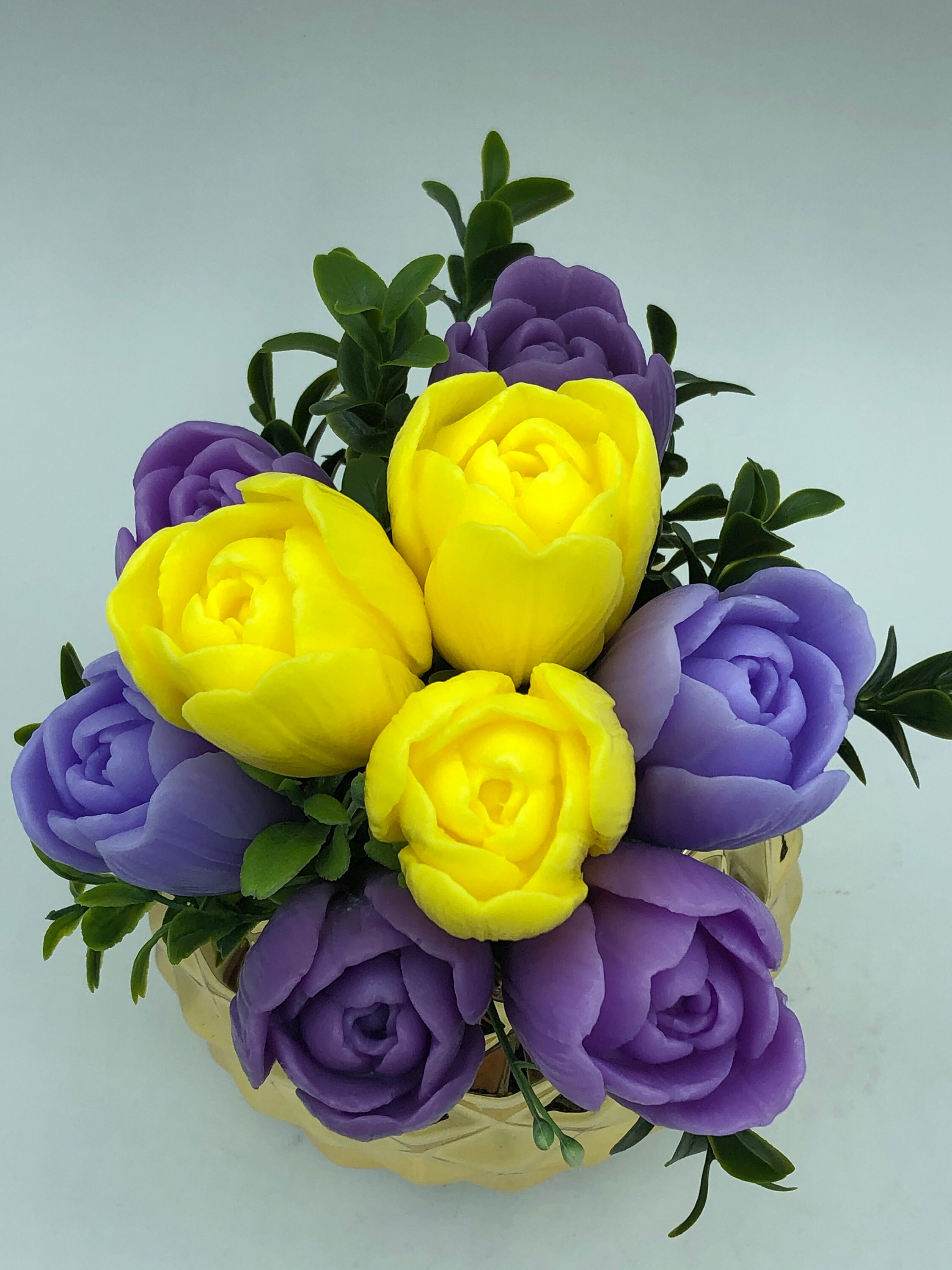 Bouquet Of Made Soap Flowers Handmade Soap Bouquet Of Etsy