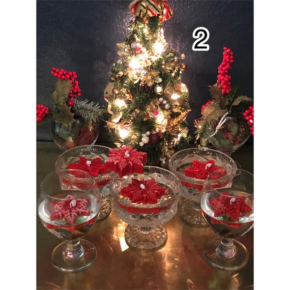Snowflakes Floating Candles. Christmas Gift. Set of Floating - Etsy