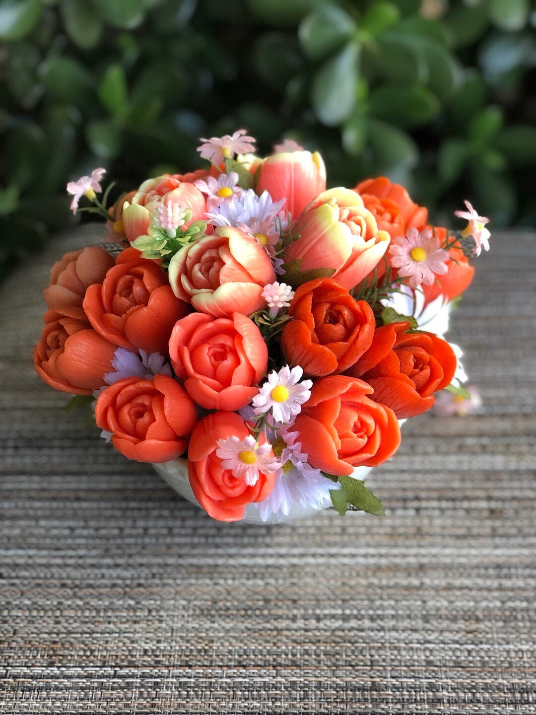 Soap Flowers Bouquet Bouquet Of Tulips From Soap Etsy