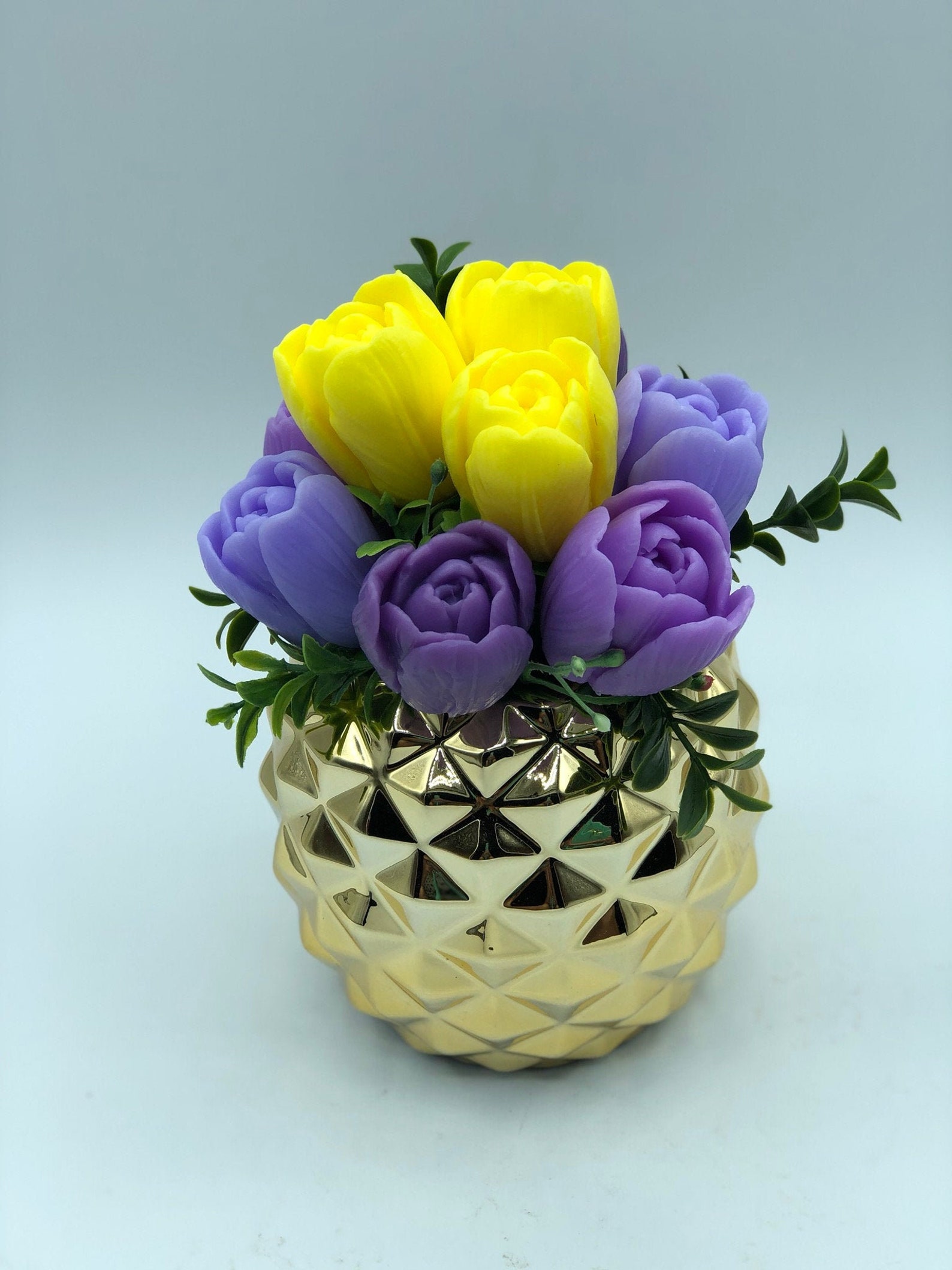 Bouquet Of Made Soap Flowers Handmade Soap Bouquet Of Etsy