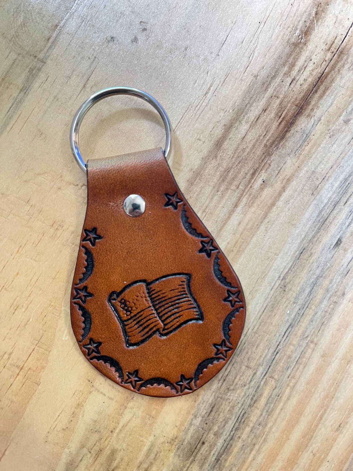 Hand Tooled Leather Keychains - Etsy