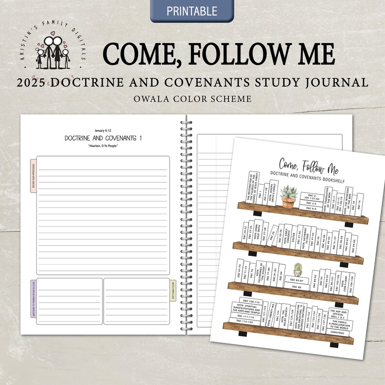 2025 Come, Follow Me DOCTRINE AND COVENANTS Study Journal • Printable ...