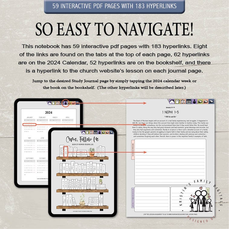 2024 Come, Follow Me BOOK OF MORMON Study Journal Digital Notebook ...