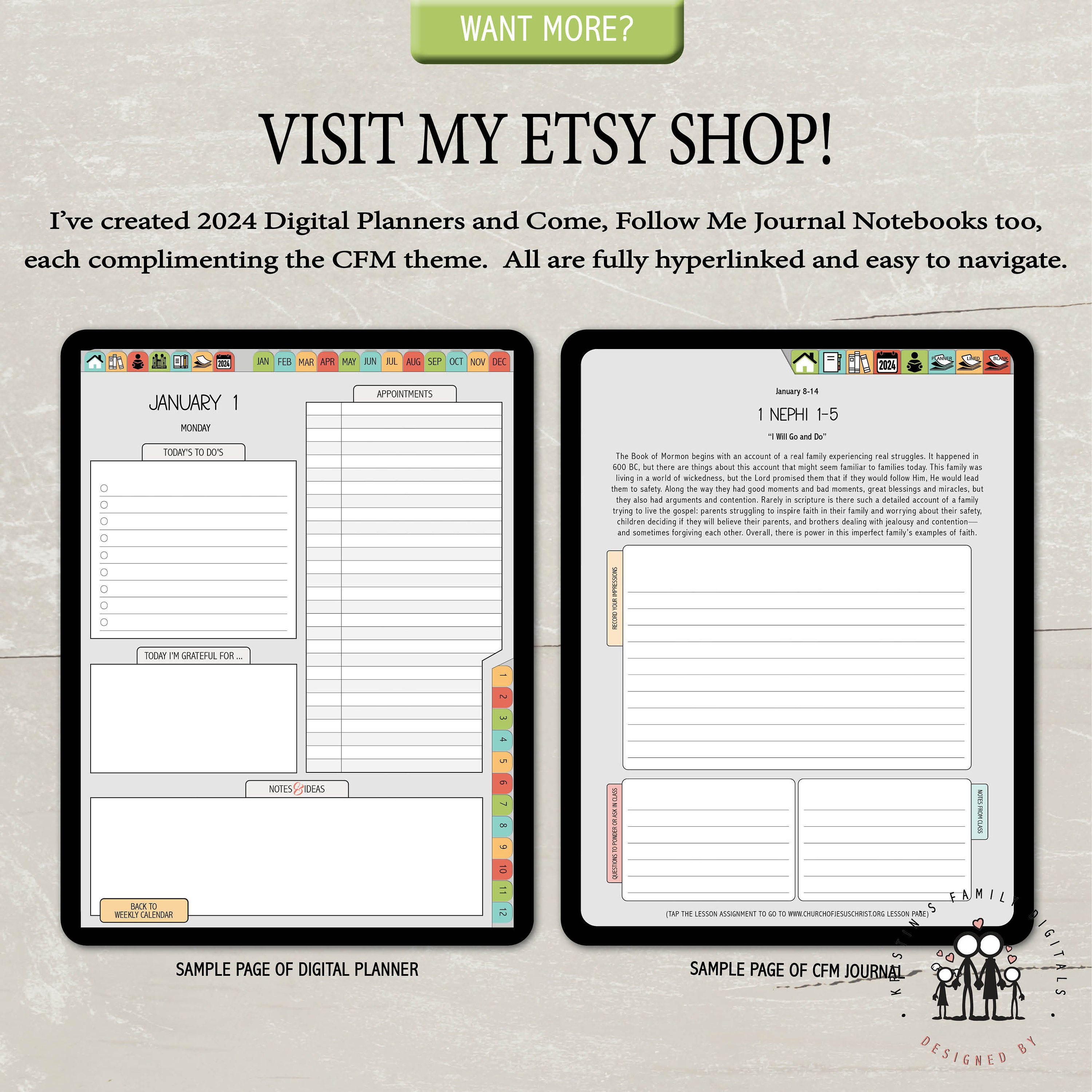 2024 I Am a Disciple of Jesus Christ Goals Planner & Tracker Printable ...