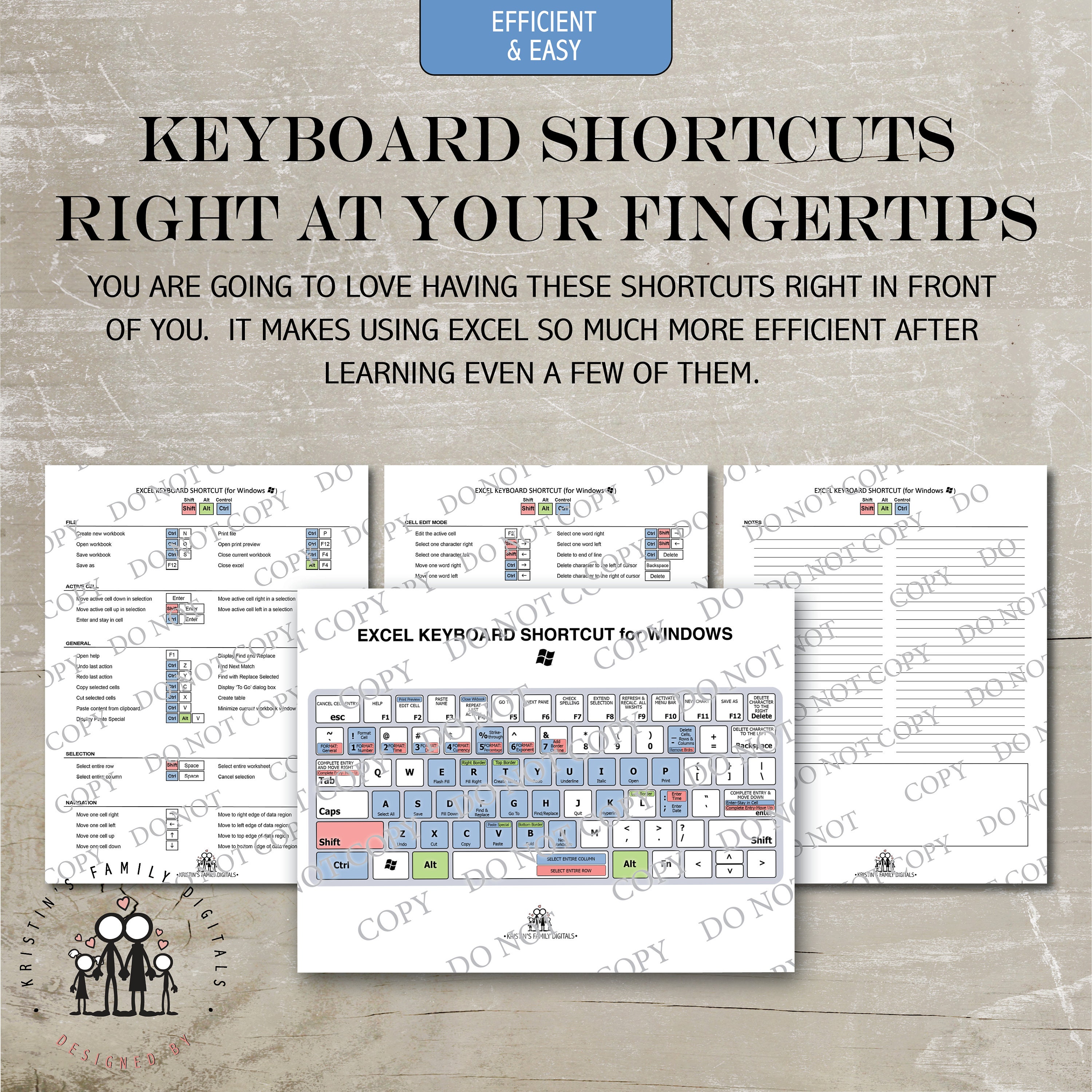 EXCEL KEYBOARD SHORTCUTS - Etsy