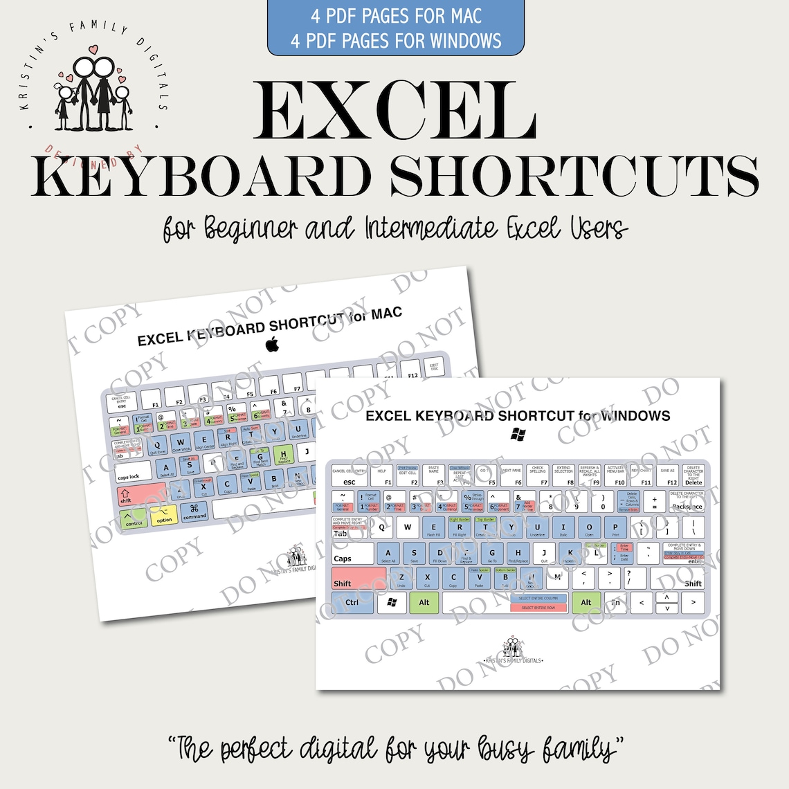 EXCEL KEYBOARD SHORTCUTS - Etsy