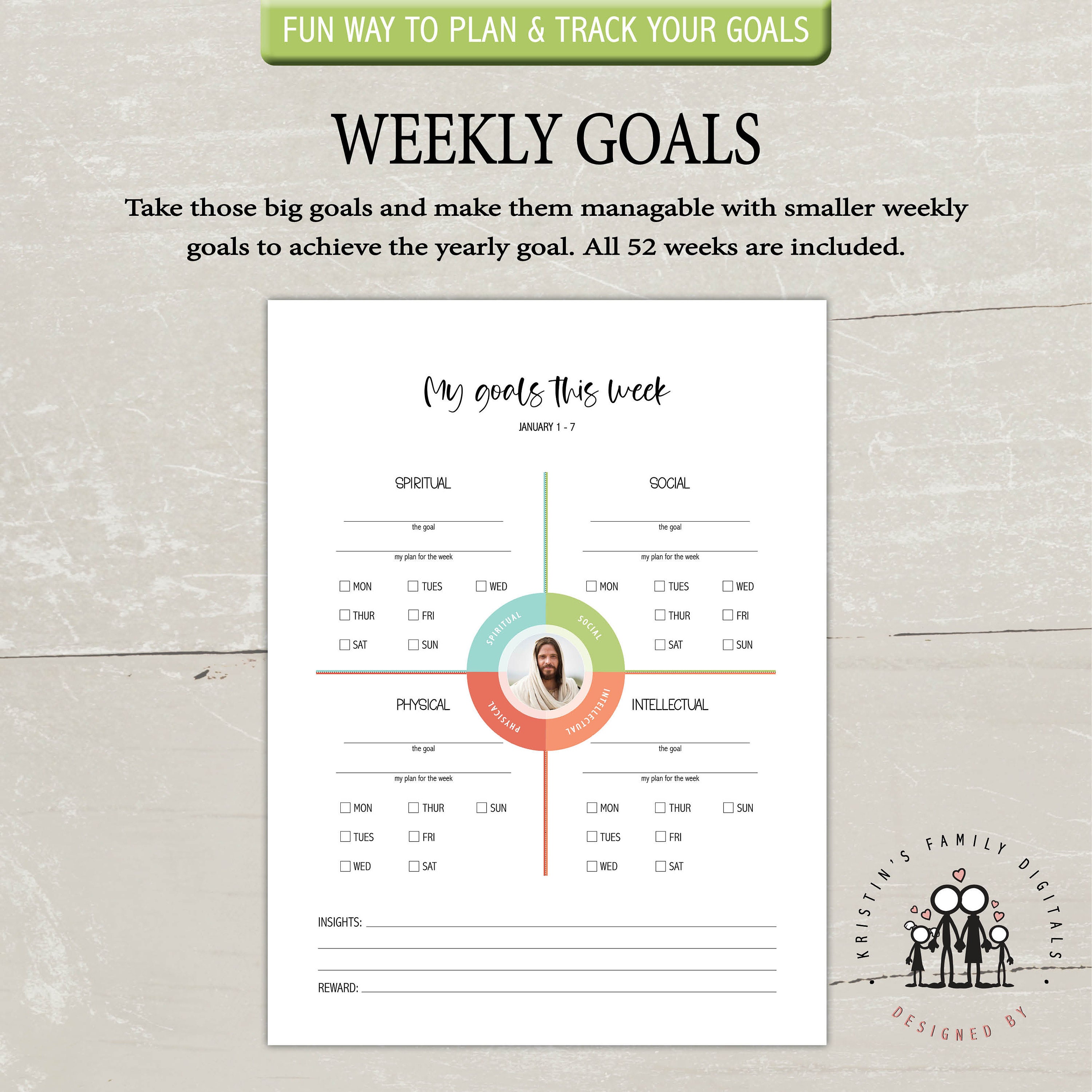2024 I Am a Disciple of Jesus Christ Goals Planner & Tracker Printable ...