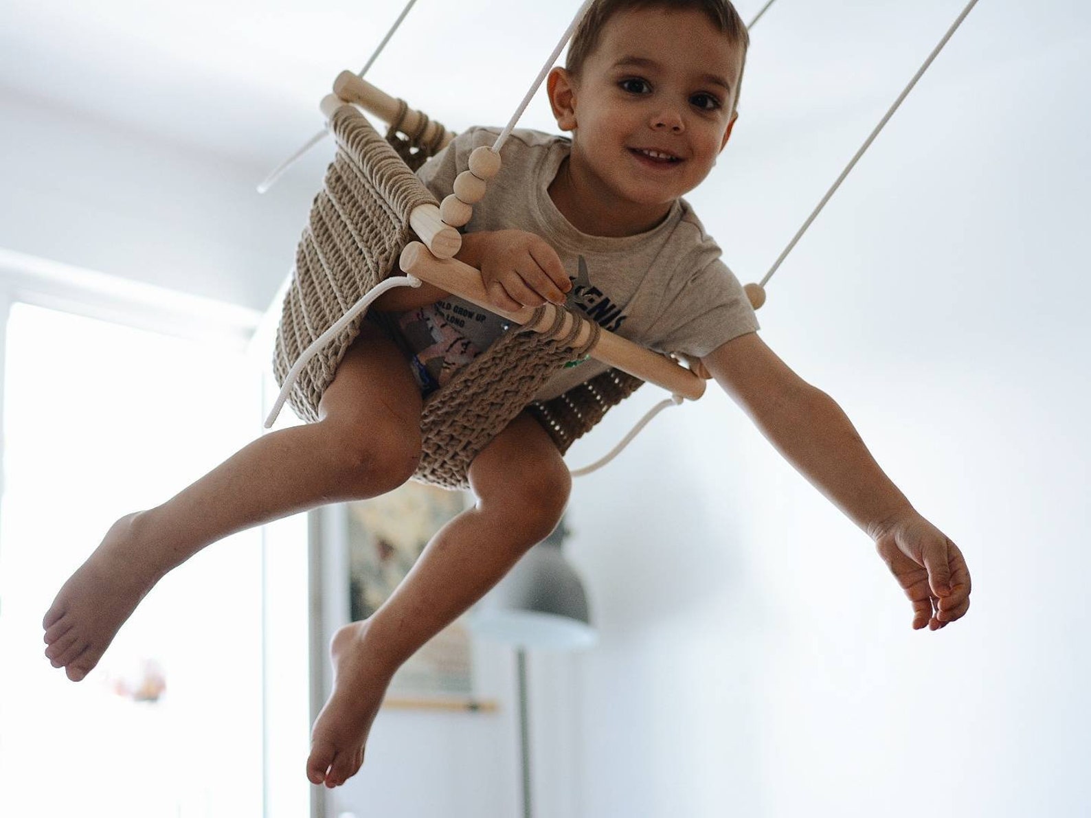 Crochet Rope Baby Indoor Swing Cotton Rope Macrame Kids - Etsy