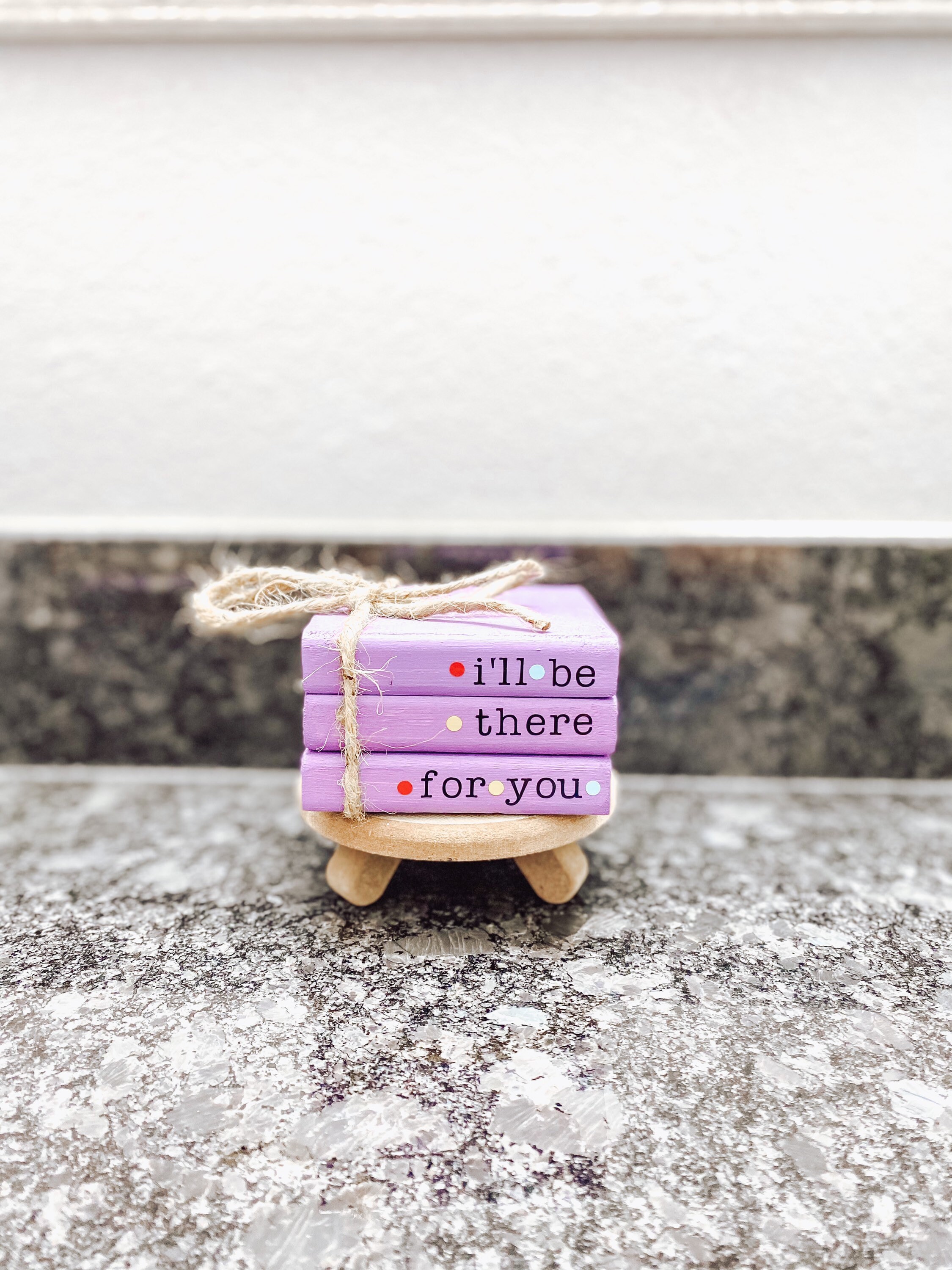 Friends Farmhouse Wooden Mini Book Stack Gift - Etsy