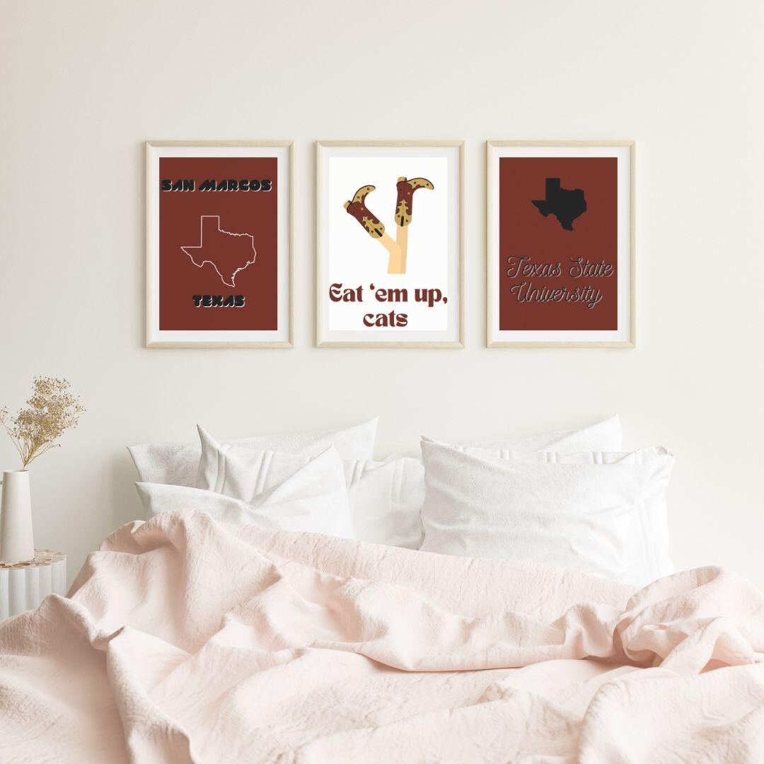 Texas State University, Eat 'em up Cats, Bobcats, Digital Prints, Set ...