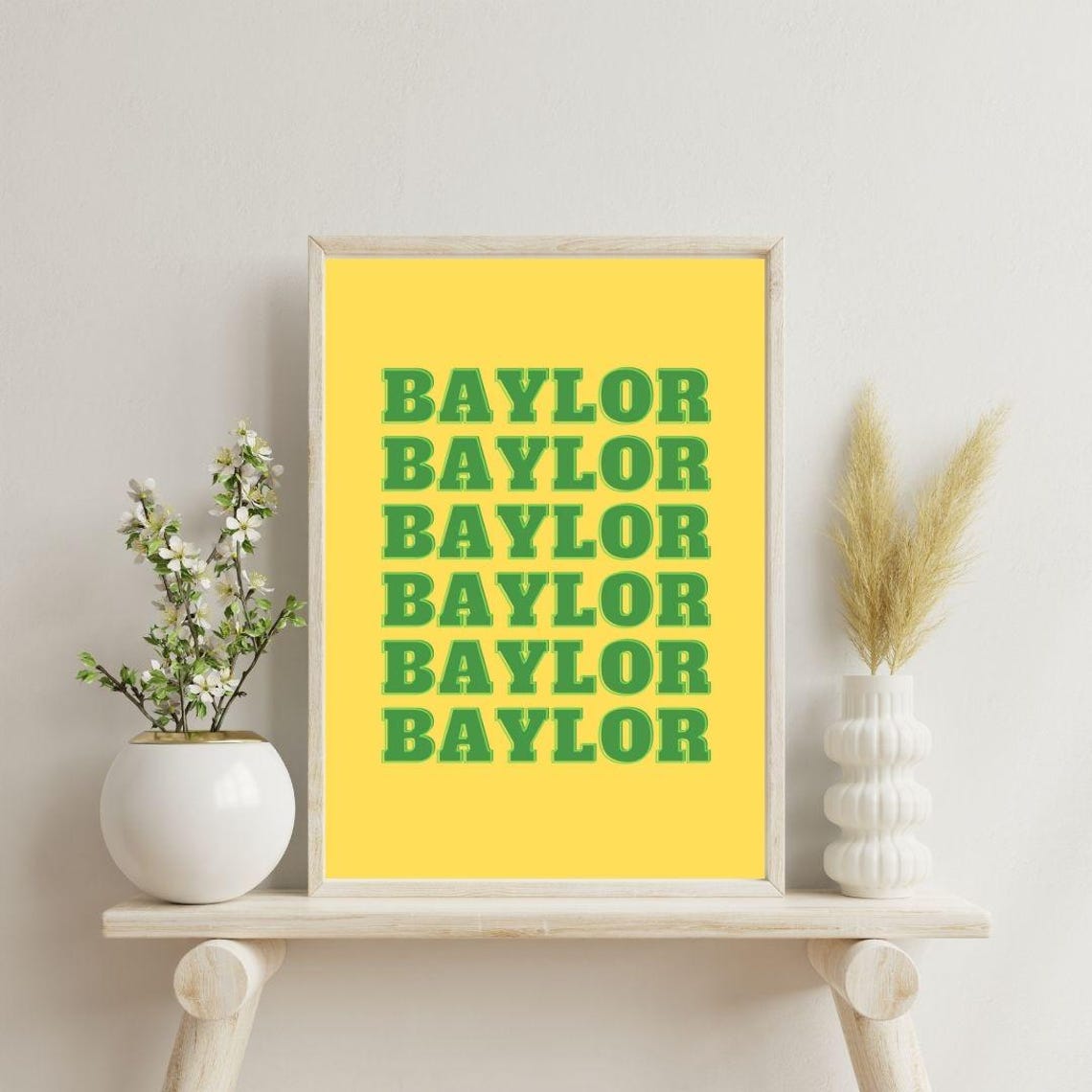Baylor University, Bears, Sic'em, Digital Prints, Set of 3, Apartment ...
