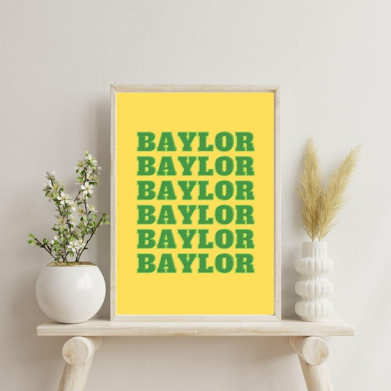 Baylor University, Bears, Sic'em, Digital Prints, Set of 3, Apartment ...