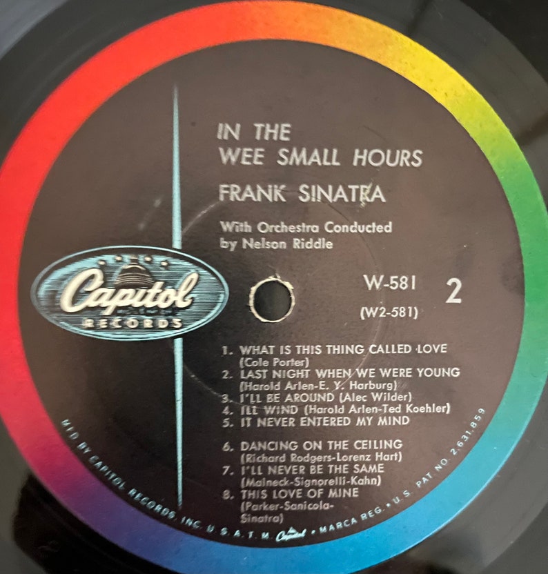 Frank Sinatra “in the Wee Small Hours” LP Record Vinyl (original) - Etsy
