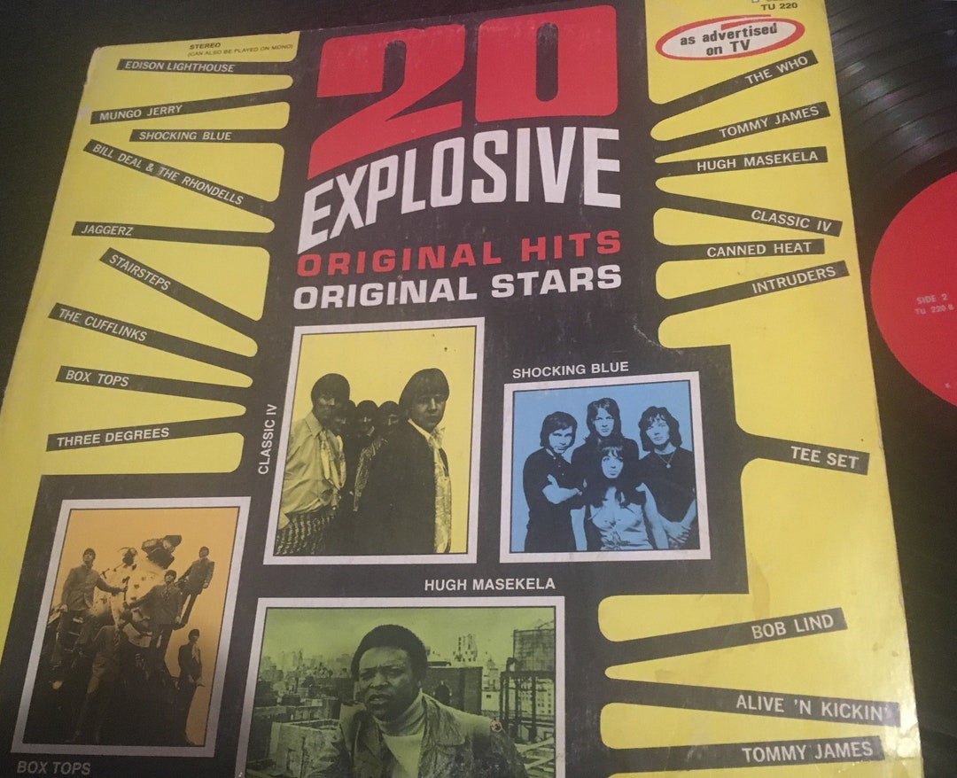 20 Explosive Hits Original Huts Original Stars K-tel LP Record Vinyl ...