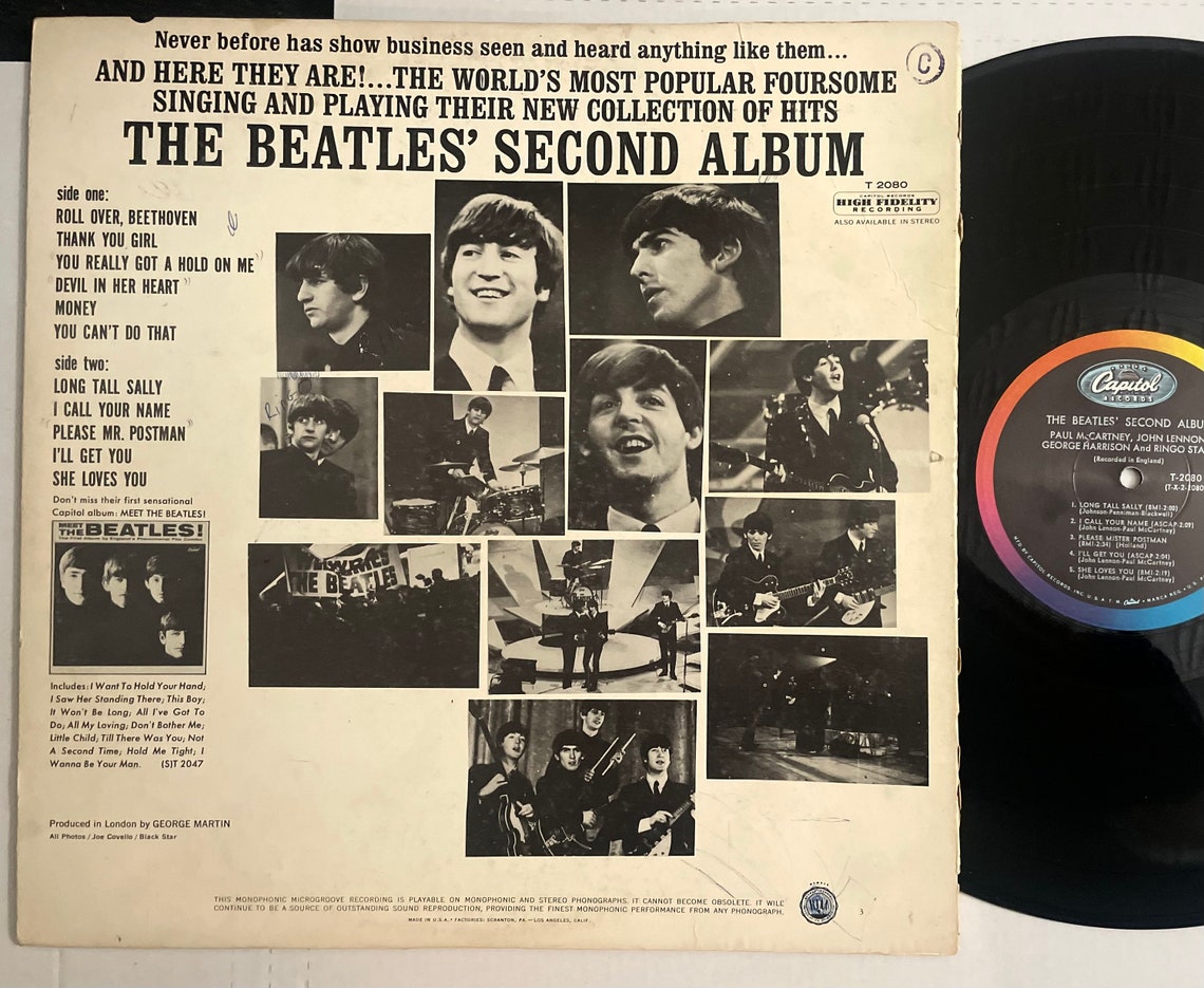 The Beatles Second Album LP Record Vinyl (original) 1960’s - Etsy