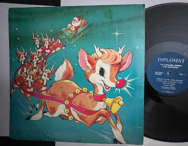 Rudolph the Red Nosed Reindeer the Caroleer Singers LP Record Vinyl ...