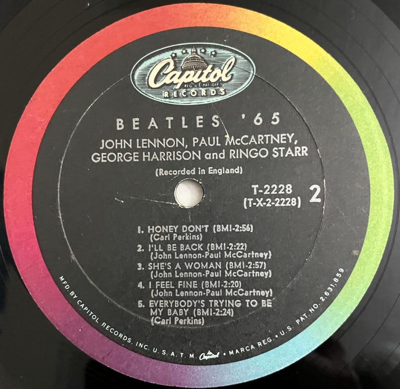 The Beatles 65 LP Record Vinyl - Etsy