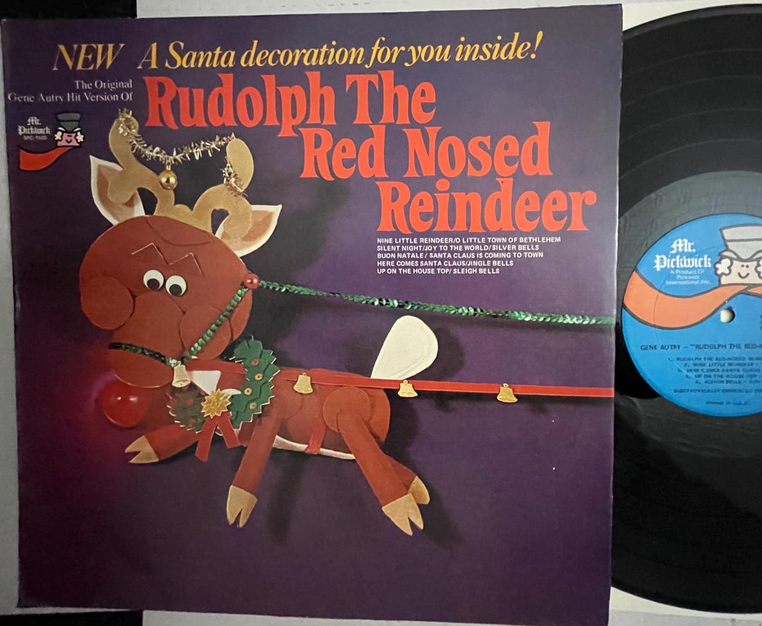 Rudolph the Red Nosed Reindeer LP Record Vinyl With Special Santa ...
