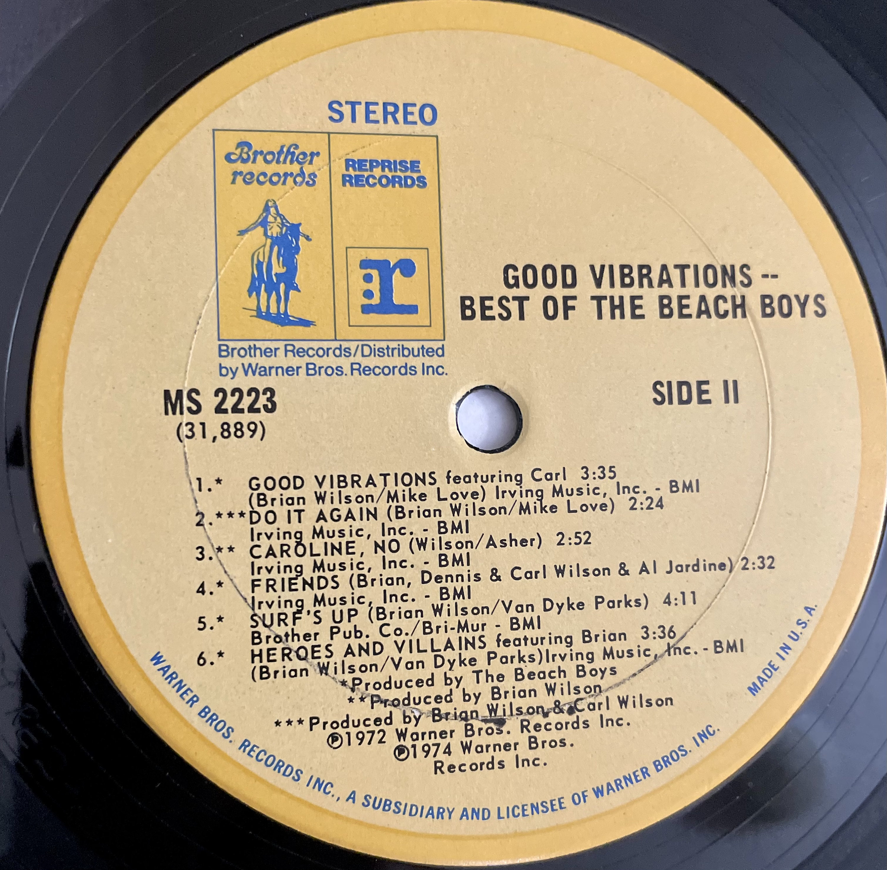 The Beach Boys good Vibrations LP Record Vinyl - Etsy