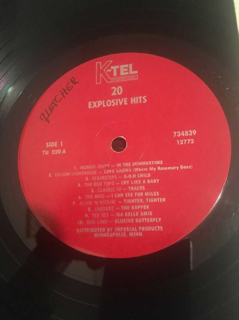20 Explosive Hits Original Huts Original Stars K-tel LP Record Vinyl ...