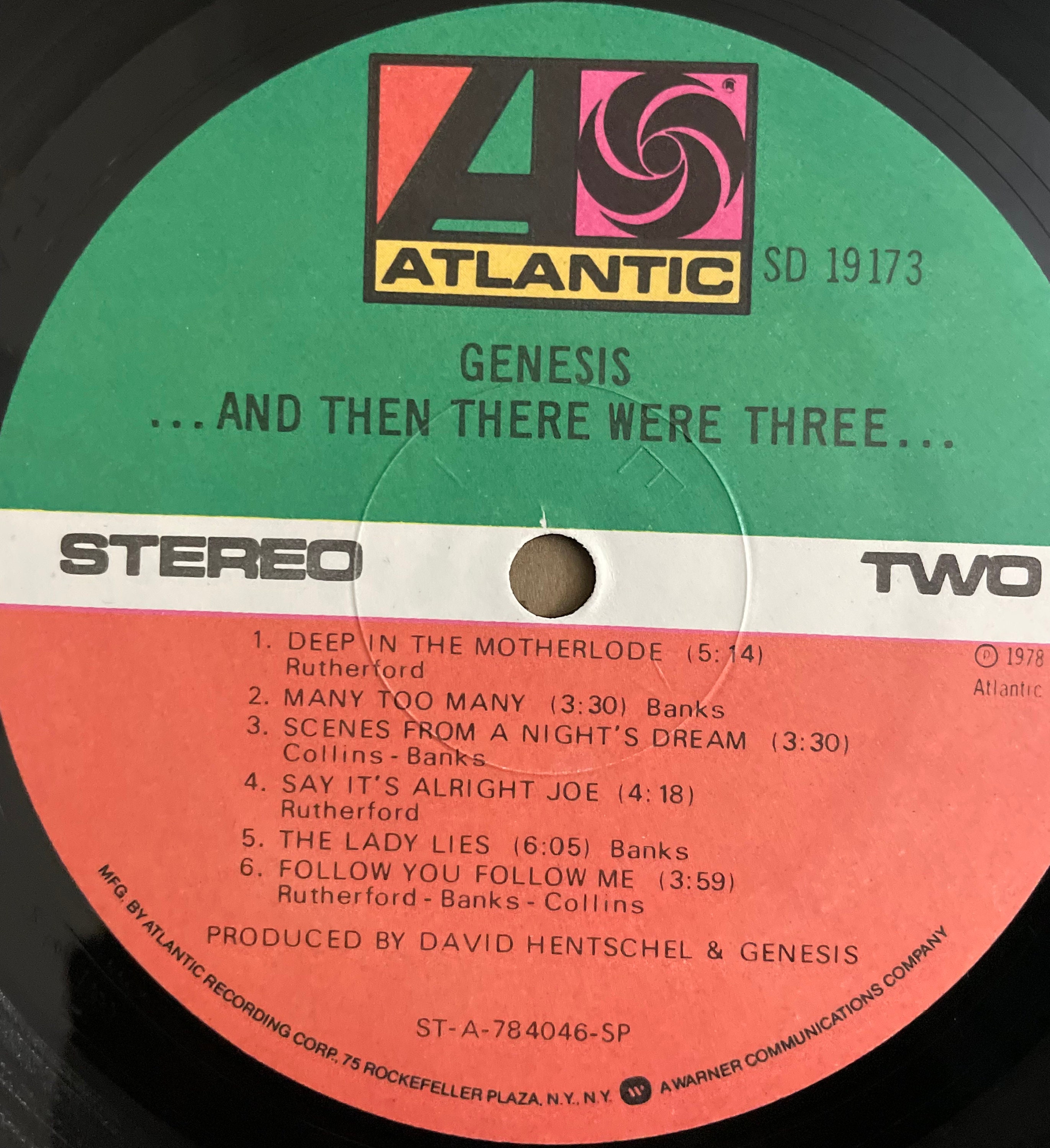 Genesis and Then There Were Three LP Record Vinyl Atlantic Records - Etsy