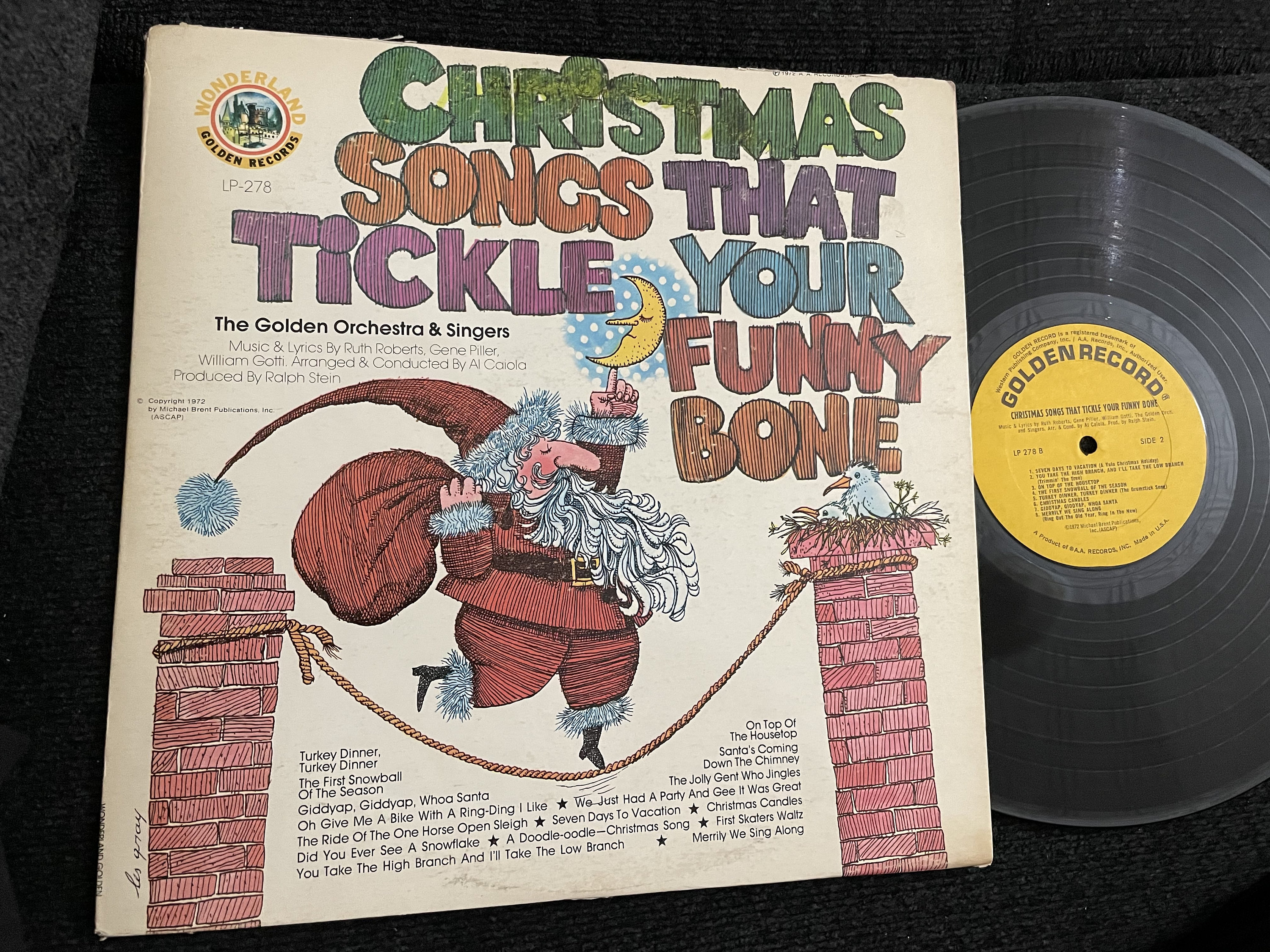 Christmas Songs That Tickle Your Funny Bone LP Record Vinyl Golden ...