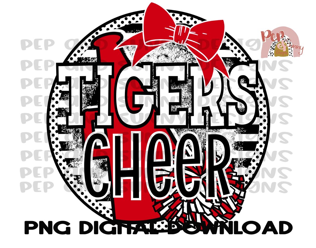 Tigers Cheer | Cheer Team Design | Dance Team Design | Megaphone | Bow ...