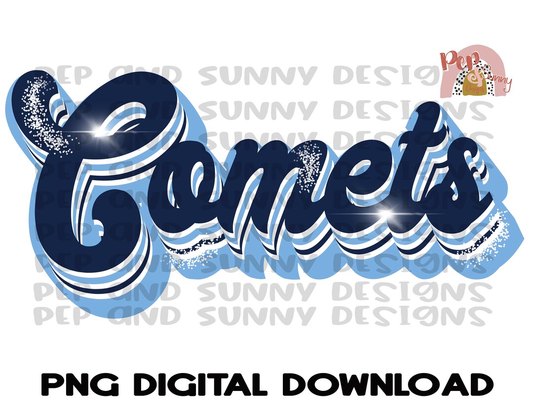 Comets | Retro | PNG Digital Download | Sublimation Design - Etsy