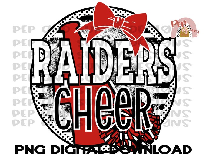 Raiders Cheer | Cheer Team Design | Dance Team Design | Megaphone | Bow ...