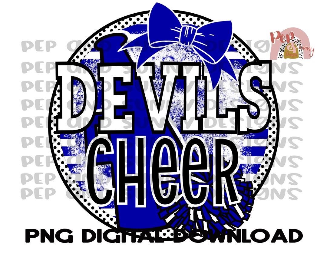 Devils Cheer | Cheer Team Design | Dance Team Design | Megaphone | Bow ...