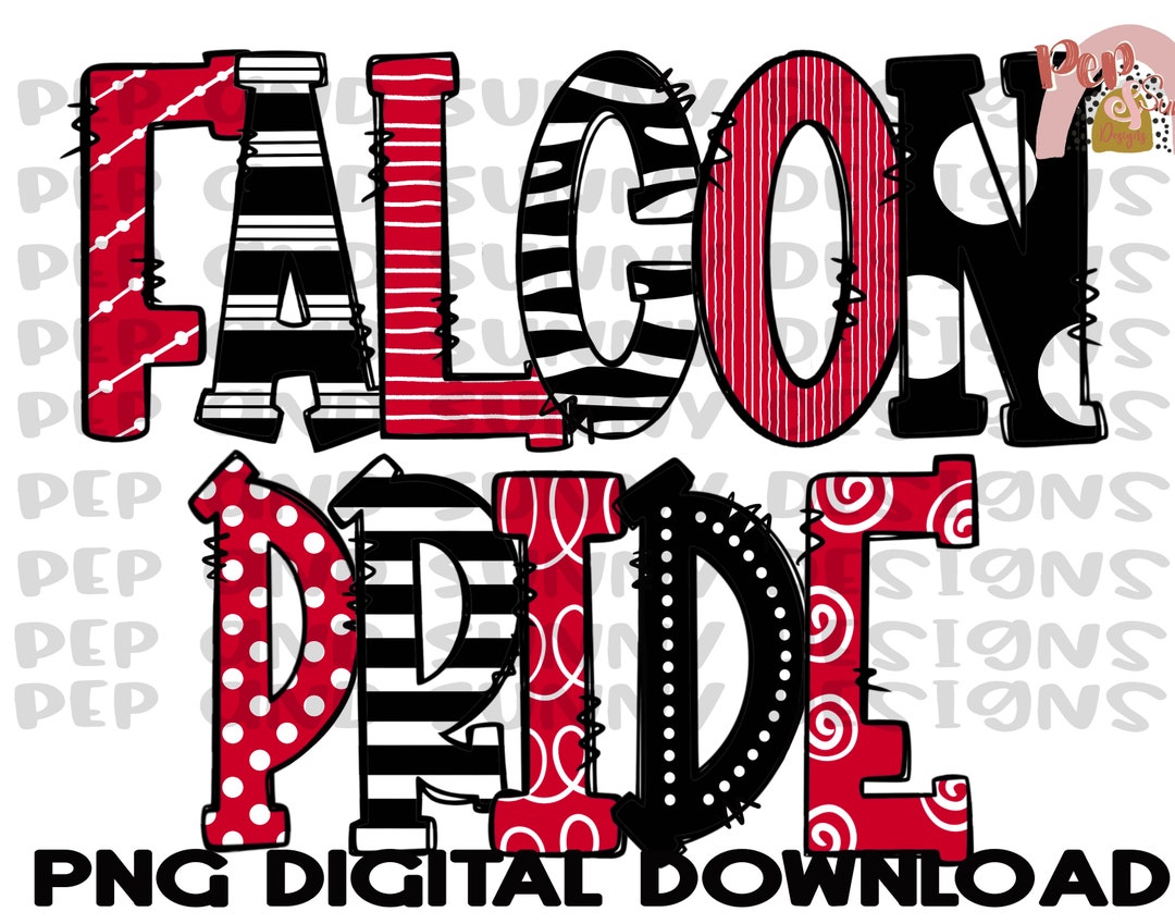 Falcon Pride | Doodle Design | Spirit Tee | PNG Digital Download ...