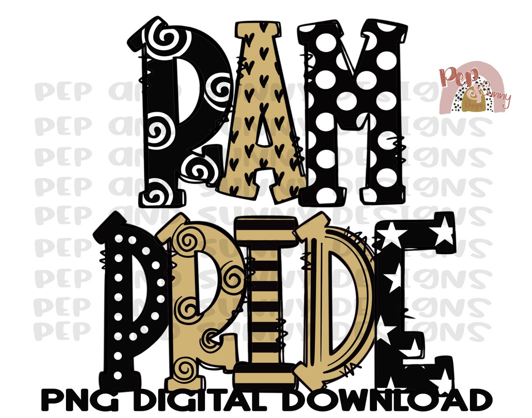 Ram Pride | Doodle Design | Spirit Tee | PNG Digital Download ...