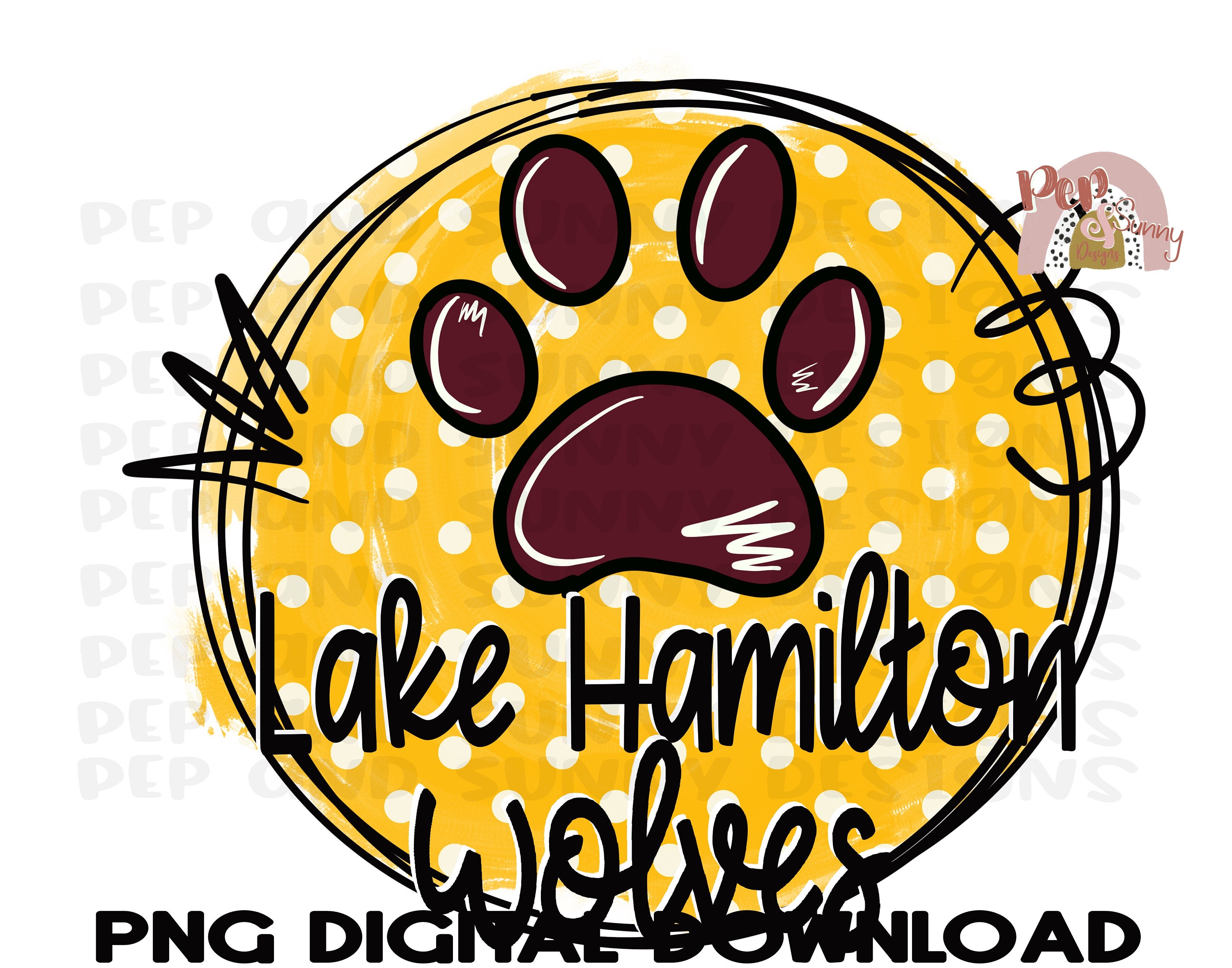 Lake Hamilton | Wolves | Spirit Tee | Mascot | PNG Digital Download ...
