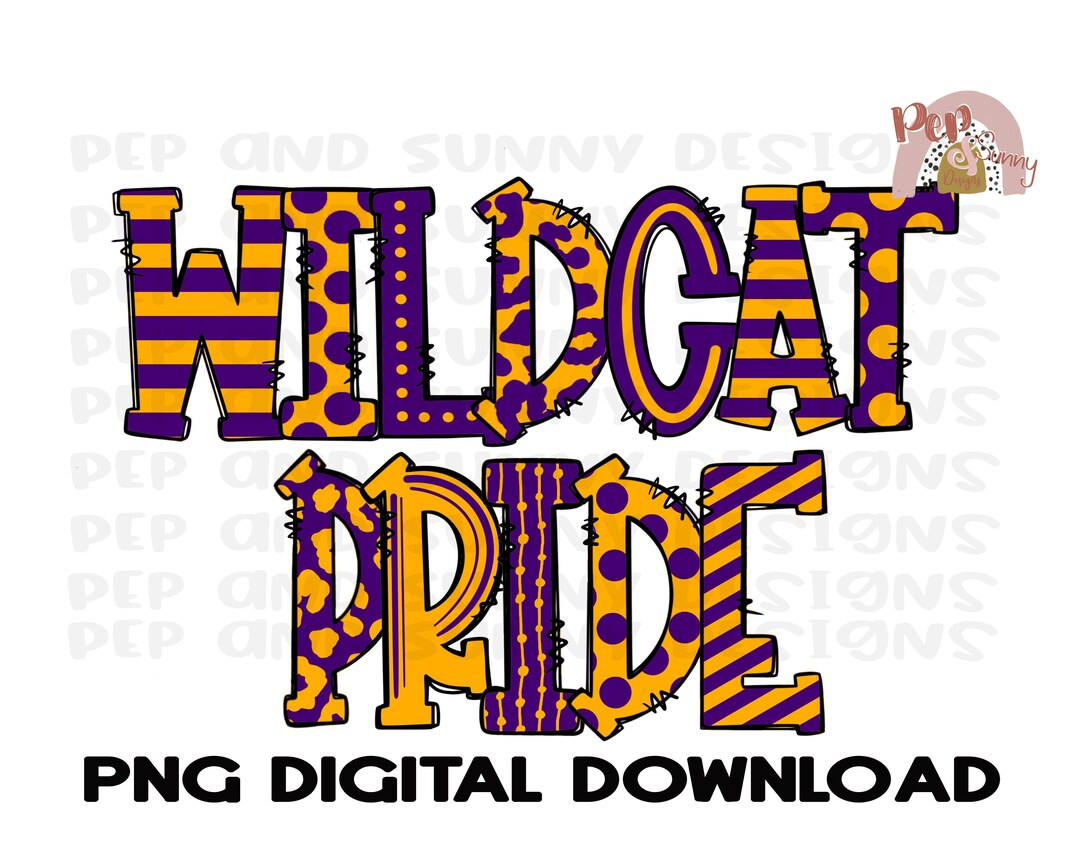 Wildcat Pride | Wildcats | Spirit Tee | Doodle Design | PNG Digital ...