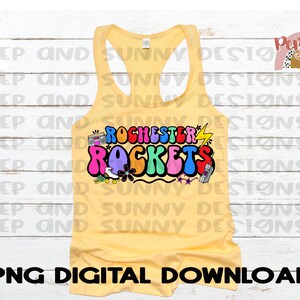 Rockets | Custom | Your School | 80s 90s Retro Design | Collage | PNG ...
