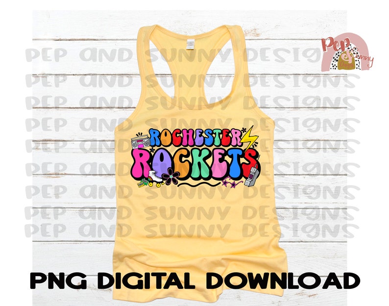 Rockets Custom Your School 80s 90s Retro Design - Etsy