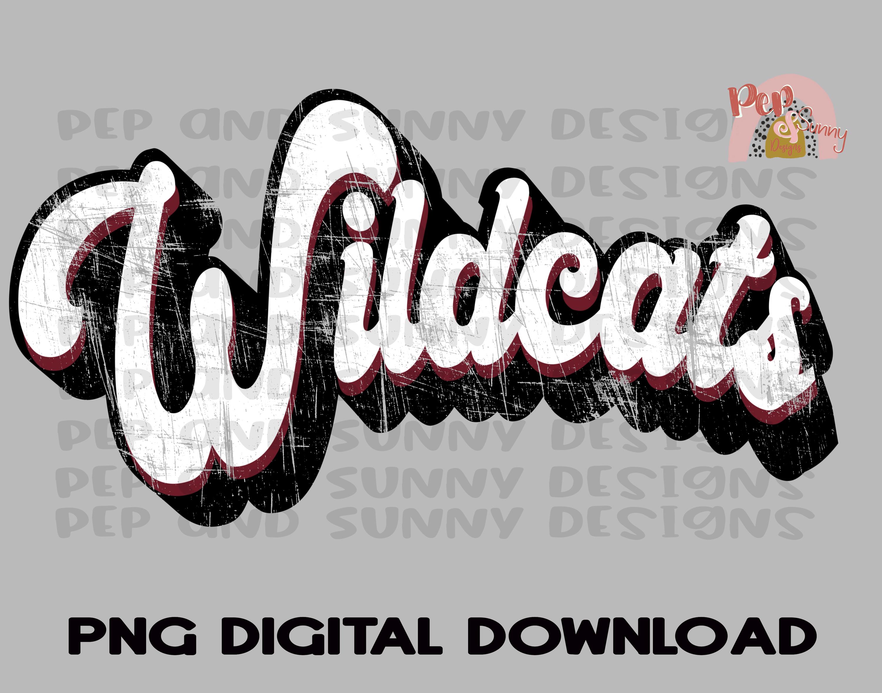 Maroon Wildcat Logo Wildcats Maroon Svg Etsy